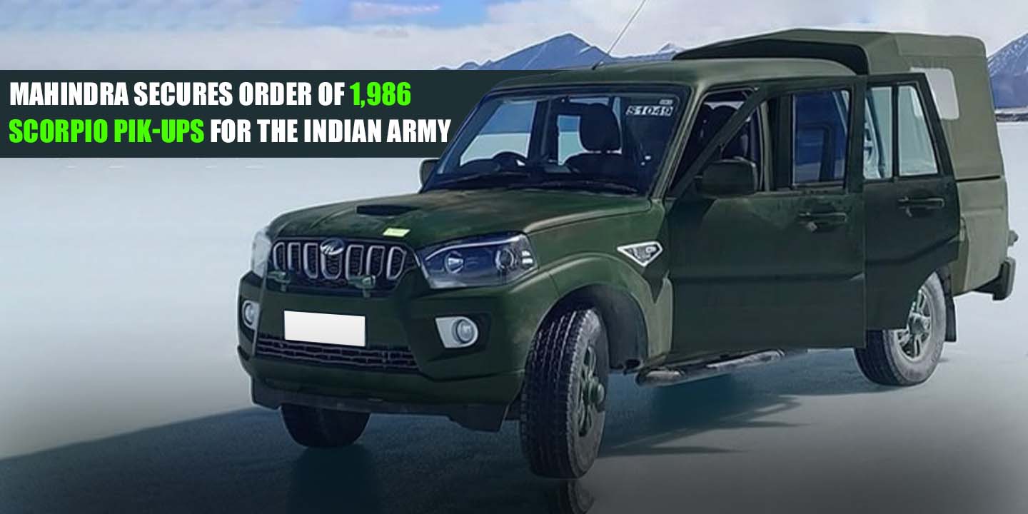 Mahindra secures order of 1,986 Scorpio Pick-ups for the Indian army - News