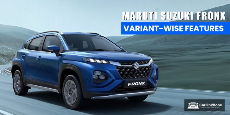 Maruti Suzuki Fronx Variant-wise features, Specifications, Color ...