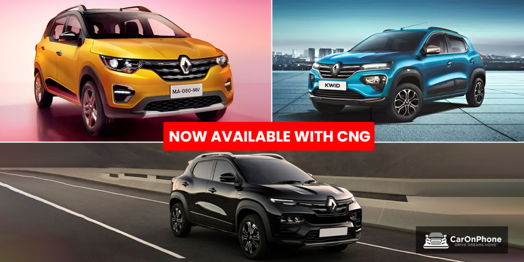 Renault Kwid, Kiger & Triber, now available with CNG Option in India - News