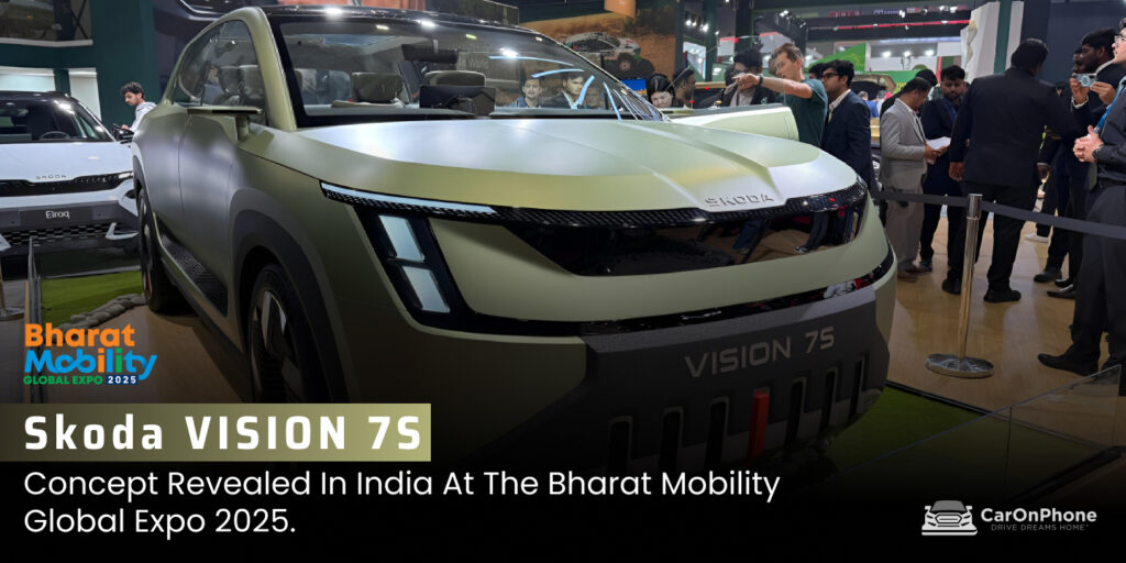 Skoda Vision 7S Concept Revealed In India At The Bharat Mobility Global ...