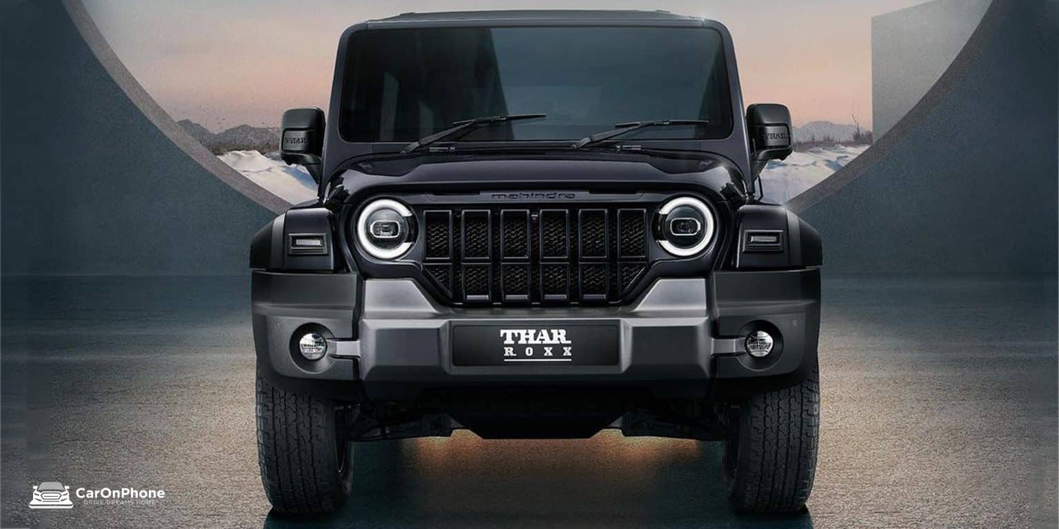 Mahindra Thar Roxx Front Design Unveiled: Get a Sneak Peak at the Bold ...